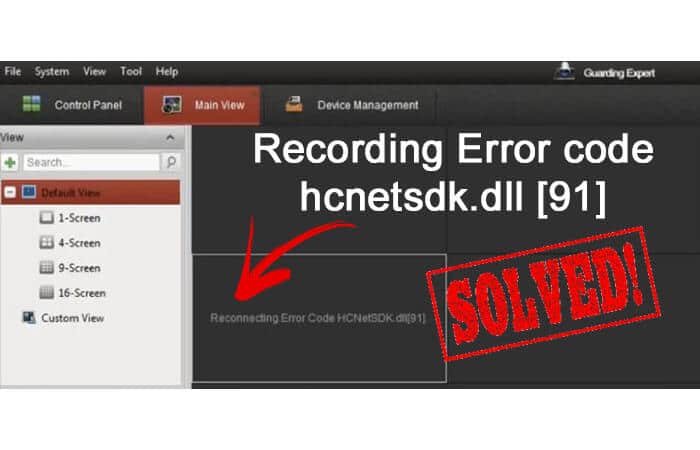 Reconnecting.Error Code HCNetSDK.dll[91] (solución) - Aprenda CCTV